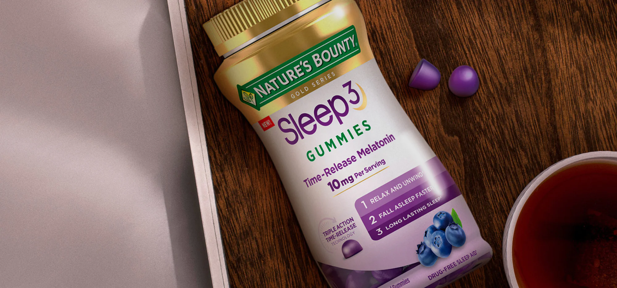 Kẹo dẻo Melatonin time-release Sleep3 Gummies của Nature’s Bounty ...